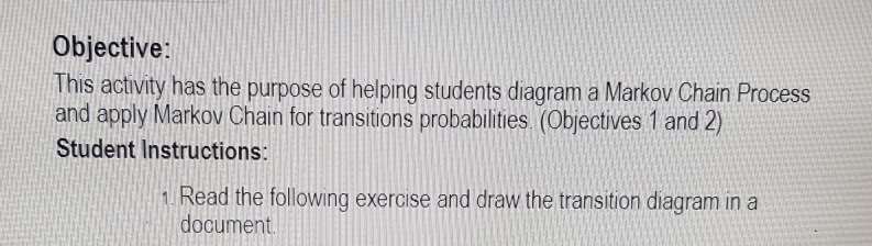 Solved Objective: This activity has the purpose of helping | Chegg.com