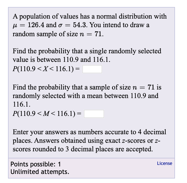 Solved A population of values has a normal distribution with | Chegg.com