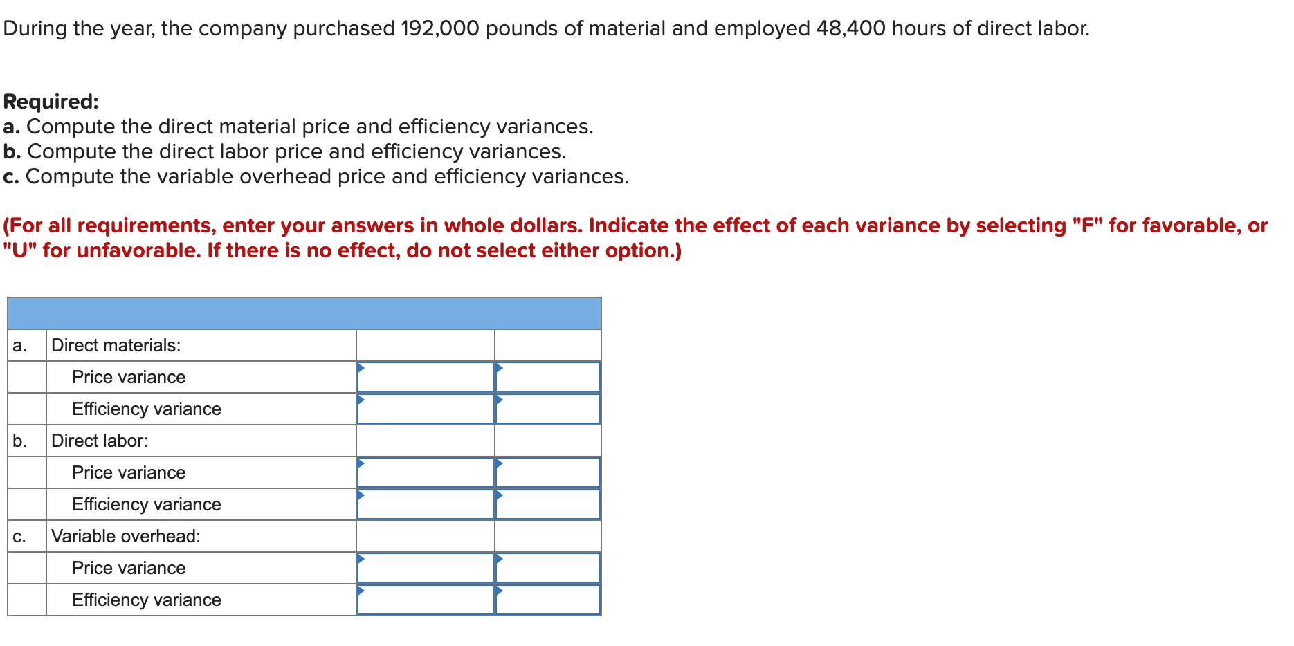 Solved Exercise 16-36 (Algo) Variable Cost Variances (LO | Chegg.com