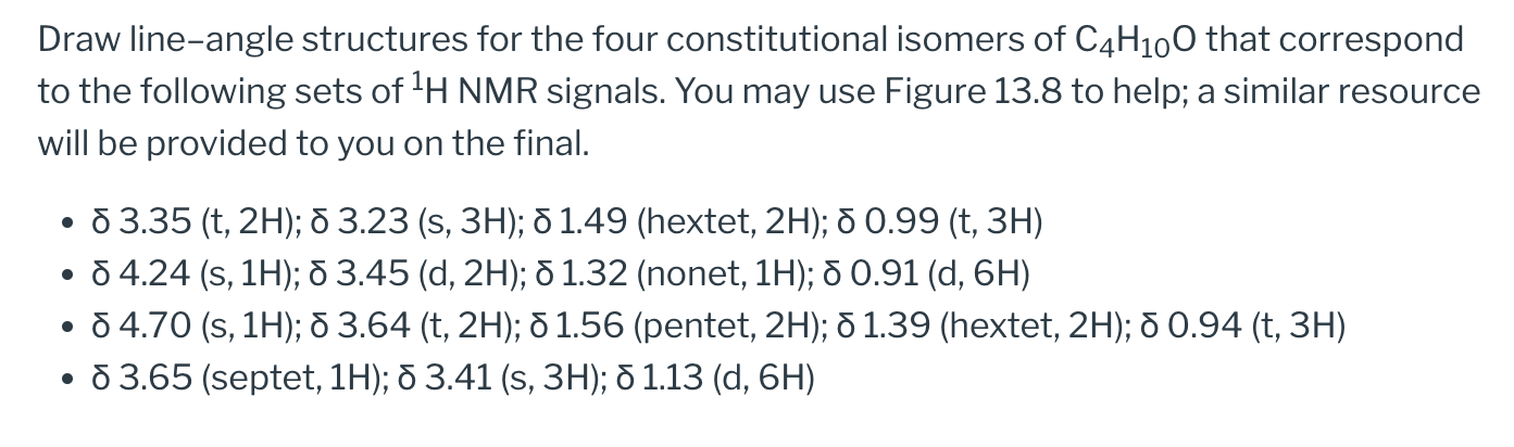 Draw line–angle structures for the four | Chegg.com