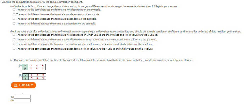 Solved xamine the computation formula for r, the sample | Chegg.com
