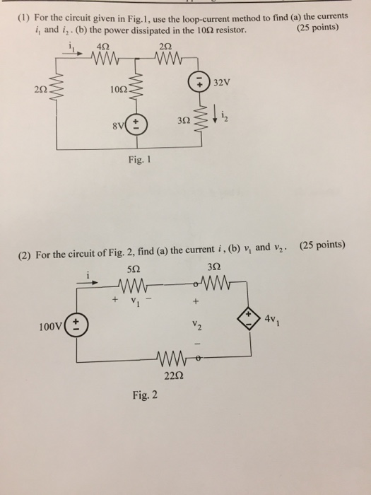 Solved (1) For the circuit given in Fig. 1, use the | Chegg.com