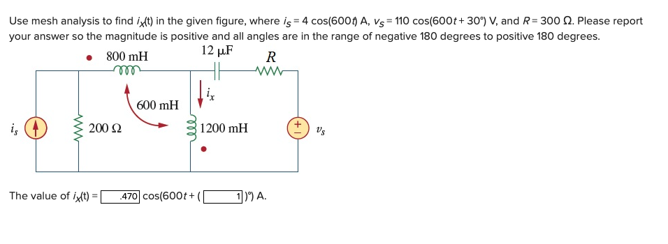 Solved Can you solve this by changing the inductors to | Chegg.com