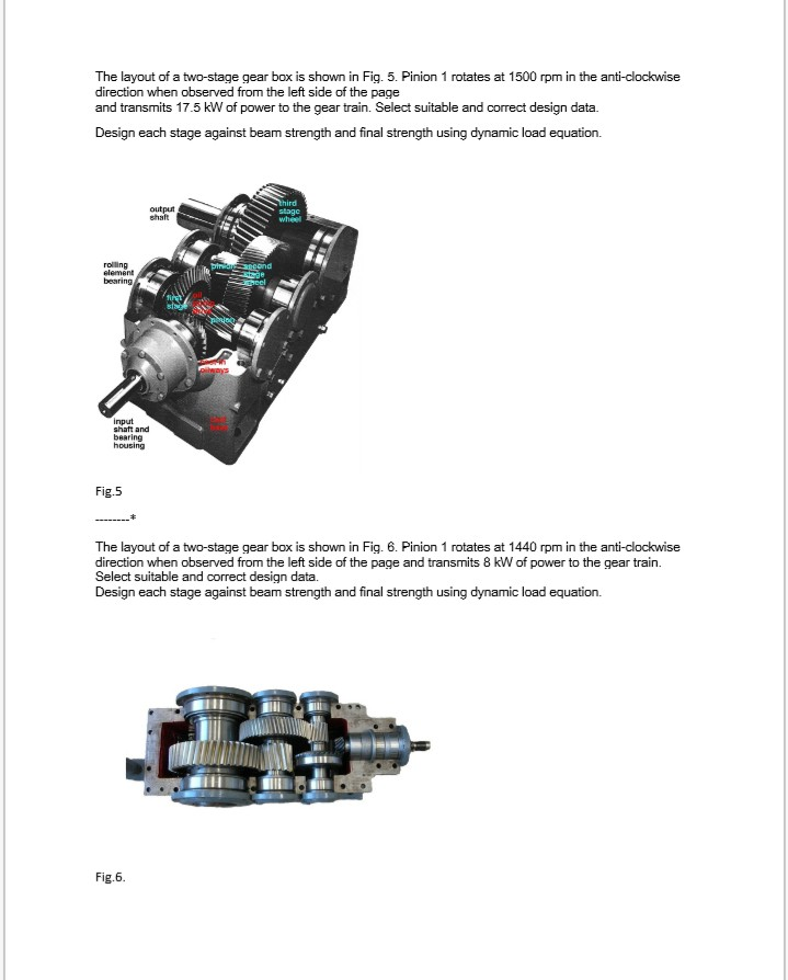 The layout of a two-stage gear box is shown in Fig. | Chegg.com