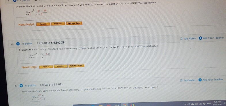 Solved Evaluate the limit, using L'Hôpital's Rule if | Chegg.com Solved Evaluate the limit, using L'Hôpital's Rule if | Chegg.com