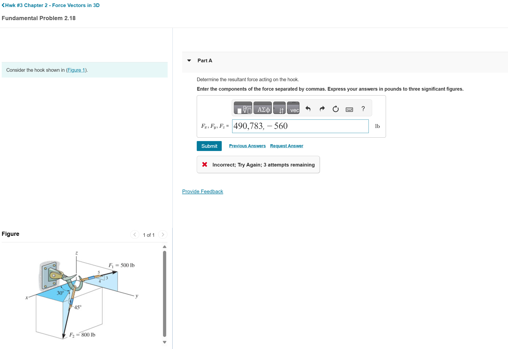 Solved Fundamental Problem 2.18Part AConsider the hook shown | Chegg.com