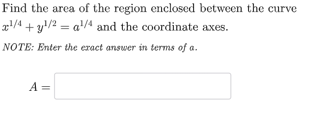 Solved Find the area of the region enclosed between the | Chegg.com