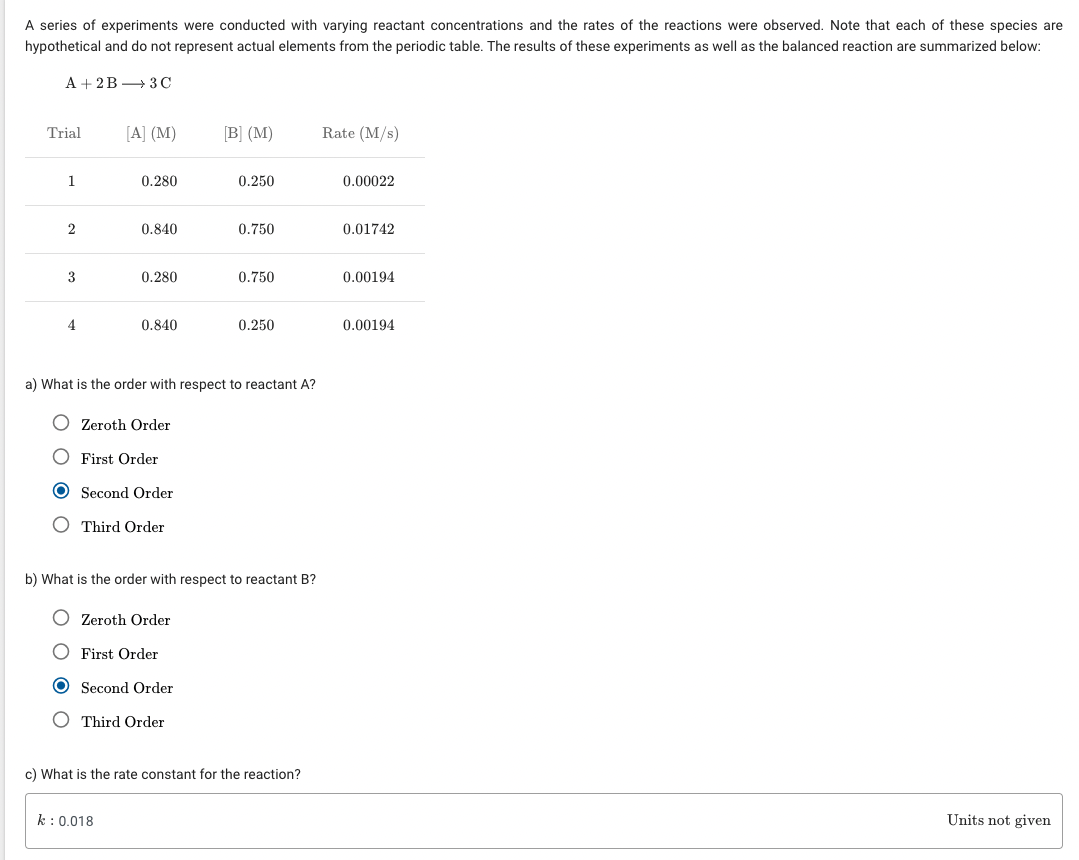 Solved A series of experiments were conducted with varying | Chegg.com