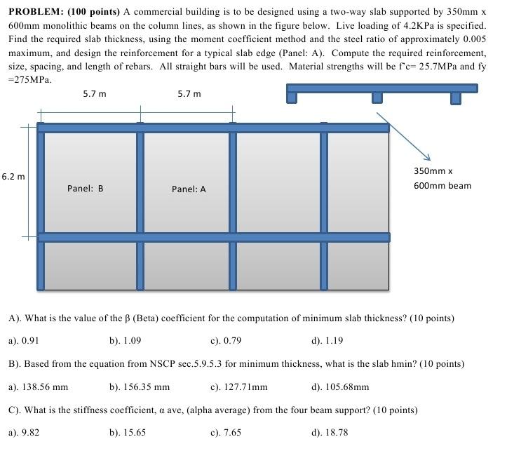 Solved PROBLEM: (100 points) A commercial building is to be | Chegg.com