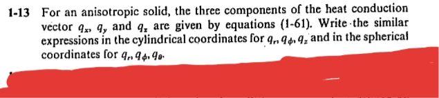 Solved 1-13 For an anisotropic solid, the three components | Chegg.com