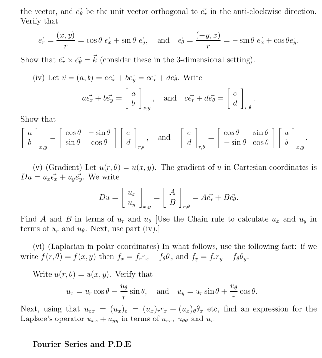 Solved Q2. (Polar Coordinates). Recall that if (x,y) denote | Chegg.com