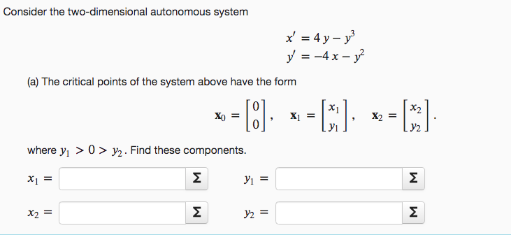 Solved Consider the two-dimensional autonomous system x' = 4 | Chegg.com