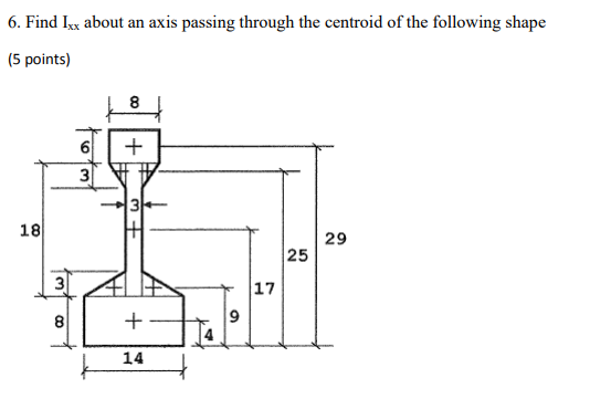 Solved 6. Find Ixx about an axis passing through the | Chegg.com
