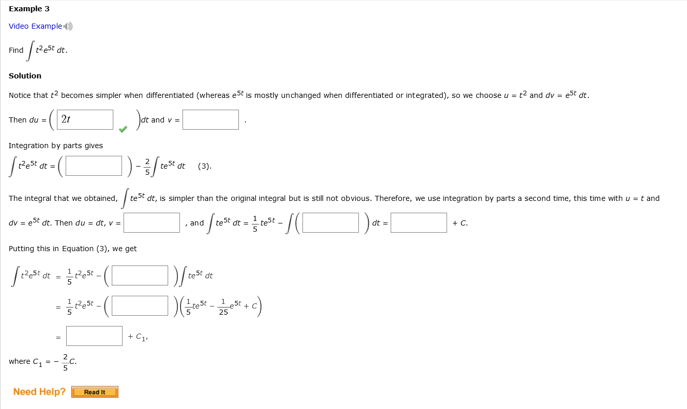 Solved Example 3\\nVideo Example\\nFind \\\\int | Chegg.com
