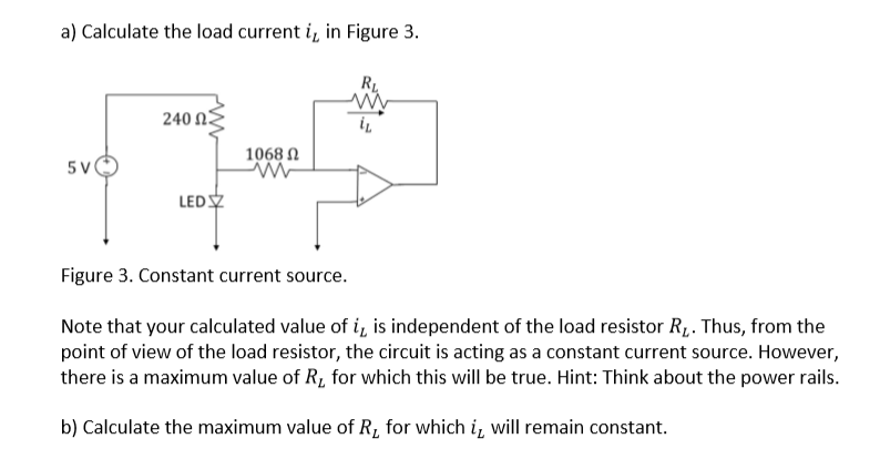 Solved a) Calculate the load current i in Figure 3. 240 Ω | Chegg.com