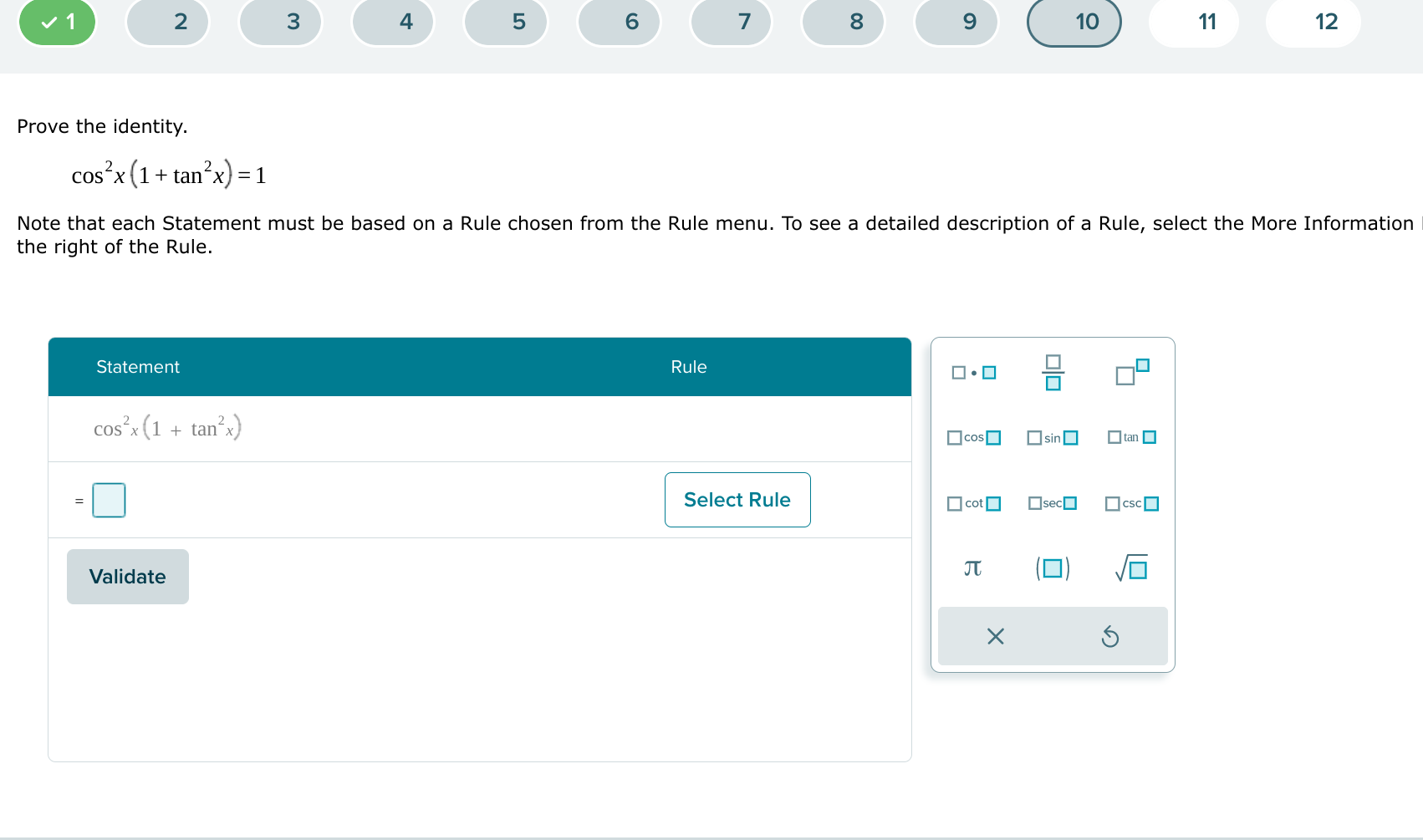 Solved Prove the identity. cos2x(1+tan2x)=1 Note that each | Chegg.com