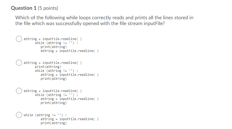 Solved Question 2 (5 points) Saved Which of the following | Chegg.com