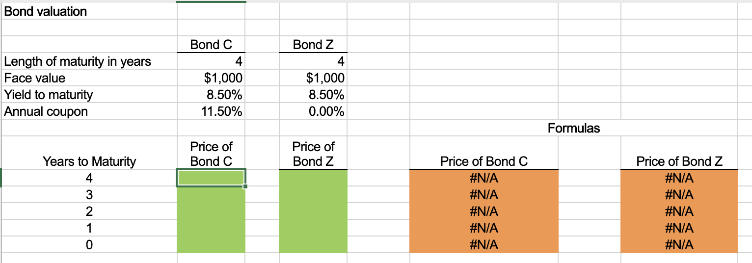 Solved Excel Online Structured Activity: Bond valuation An | Chegg.com