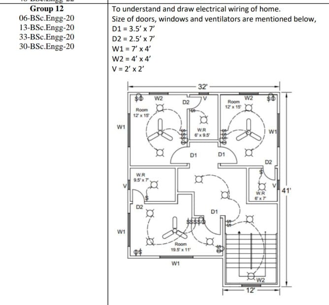 Solved To understand and draw electrical wiring of home. | Chegg.com