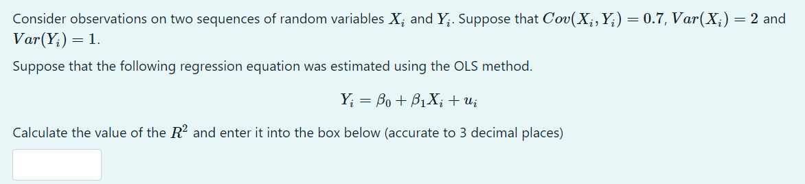 Solved = Consider observations on two sequences of random | Chegg.com