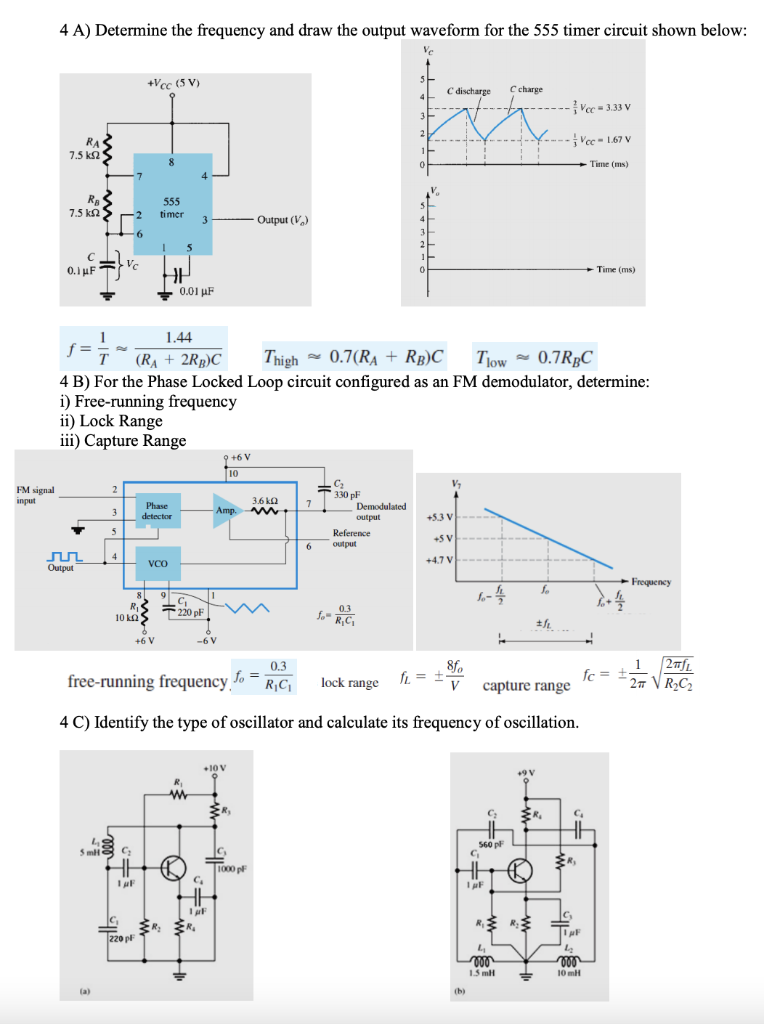 Solved 4 A) Determine the frequency and draw the output | Chegg.com