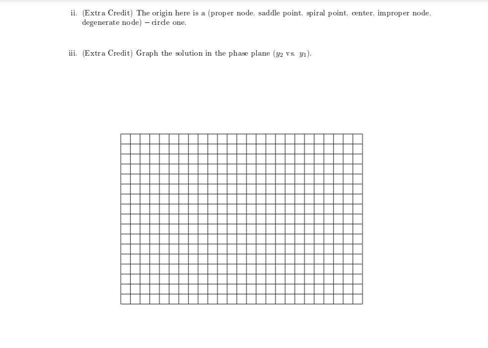 ii. (Extra Credit) The origin here is a proper node, | Chegg.com