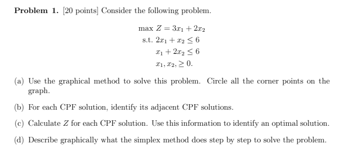 Solved Problem 1 20 Points Consider The Following 2223