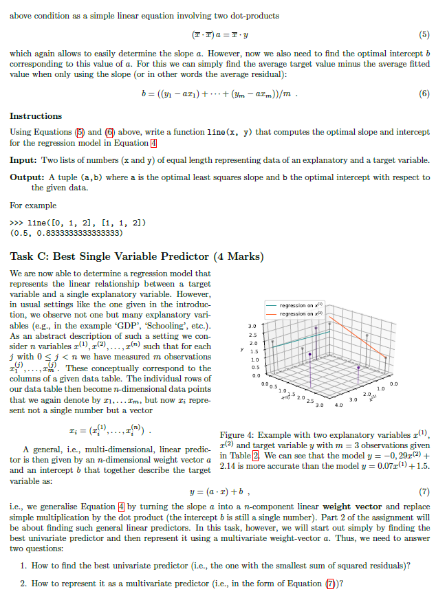 Python, don't use numpy Please provide the code (with | Chegg.com