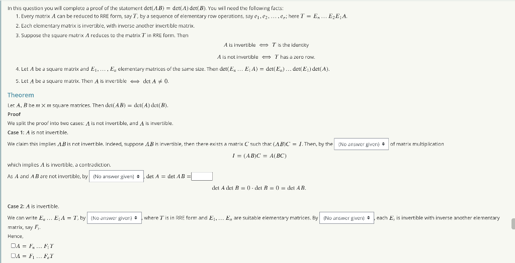 Solved In this question you will complete a proof of the | Chegg.com
