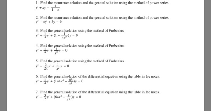 Solved Find The Recurrence Relation And The General Solution 
