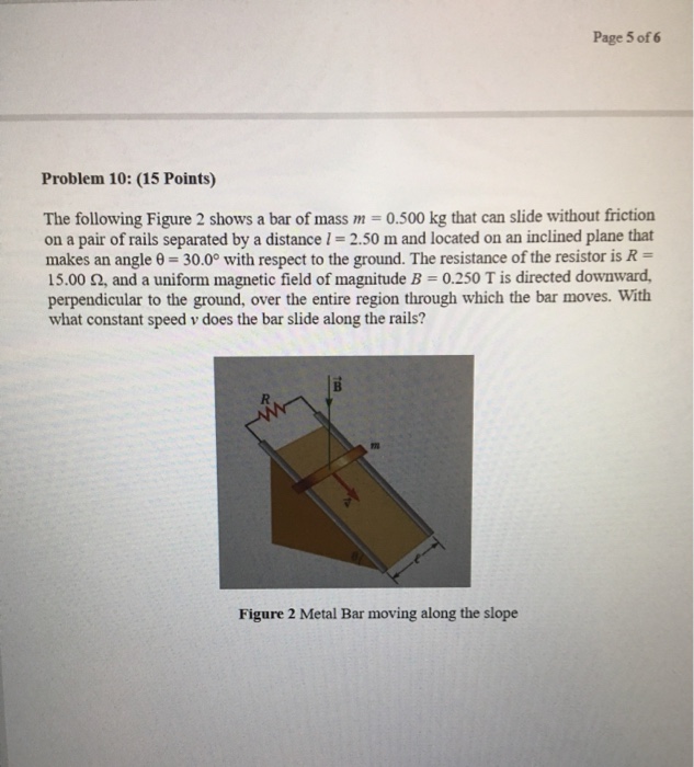 Solved Page 5 of 6 Problem 10: (15 Points) The following | Chegg.com