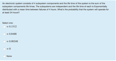 Solved An electronic system consists of 4 subsystem | Chegg.com