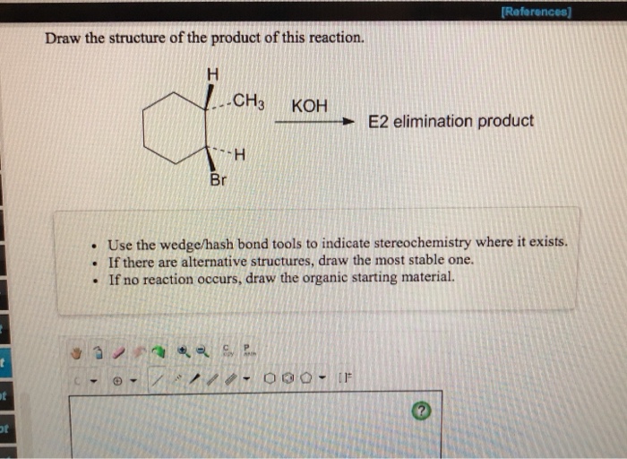 Solved References] Draw the structure of the product of this | Chegg.com