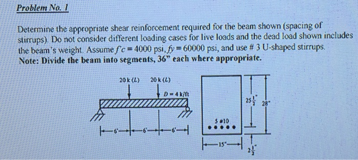 Solved Determine the appropriate shear reinforcement | Chegg.com