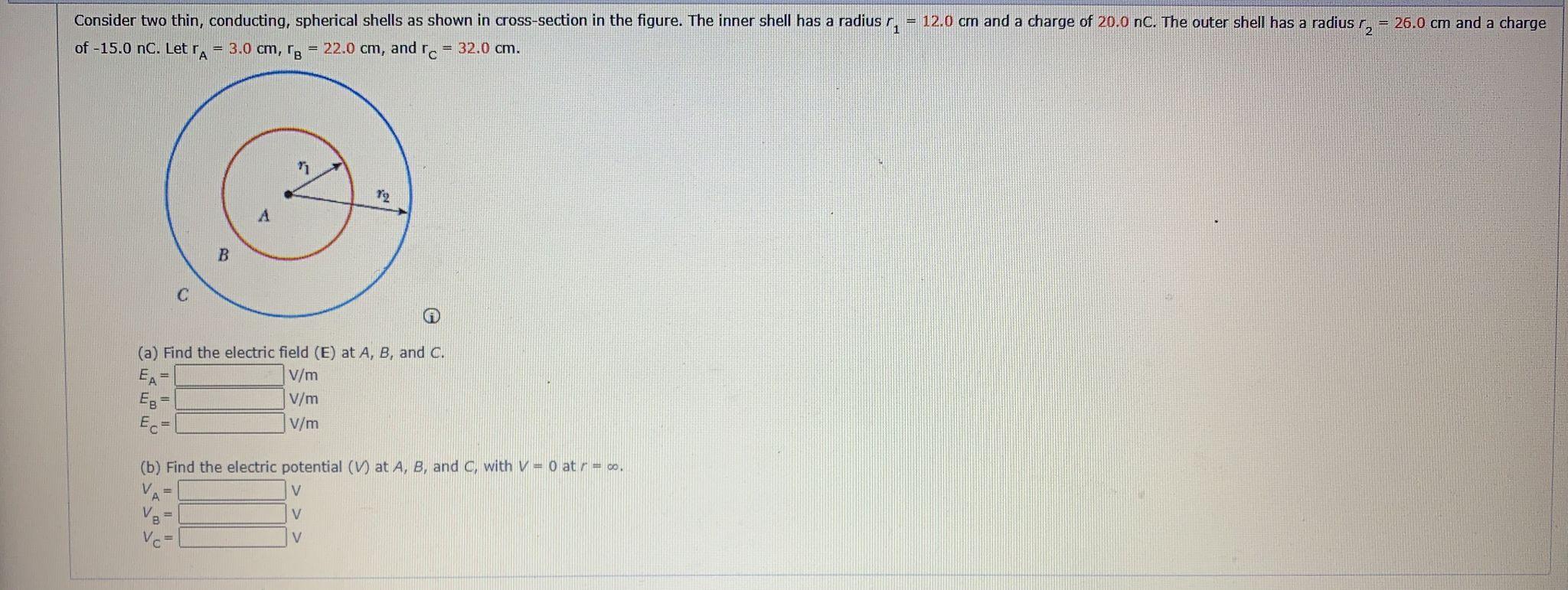 Solved Consider two thin, conducting, spherical shells as | Chegg.com