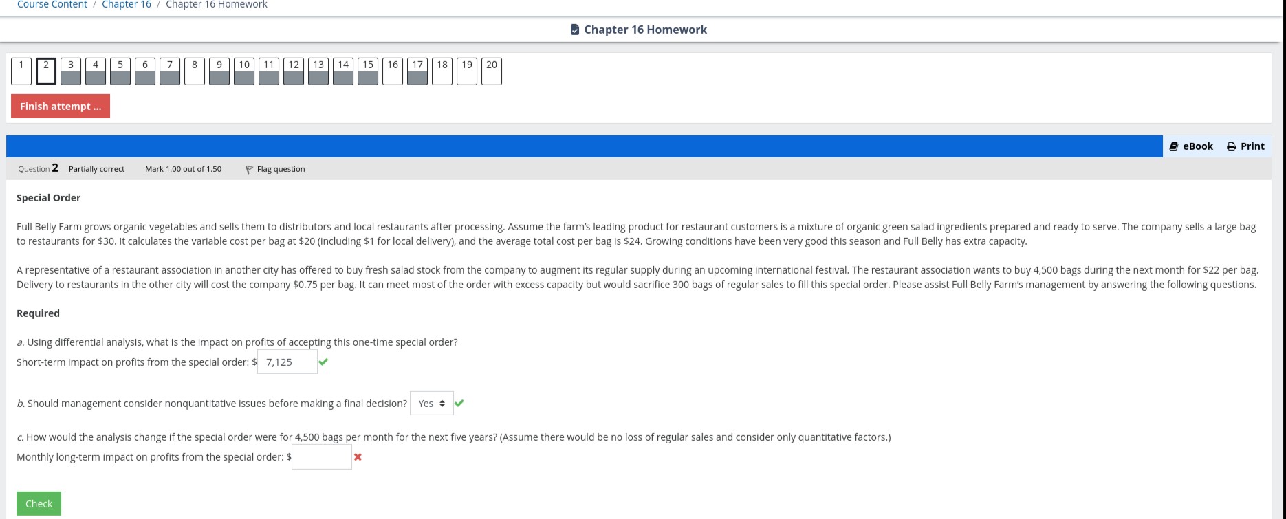 Solved Special OrderRequireda. ﻿Using differential analysis, | Chegg.com