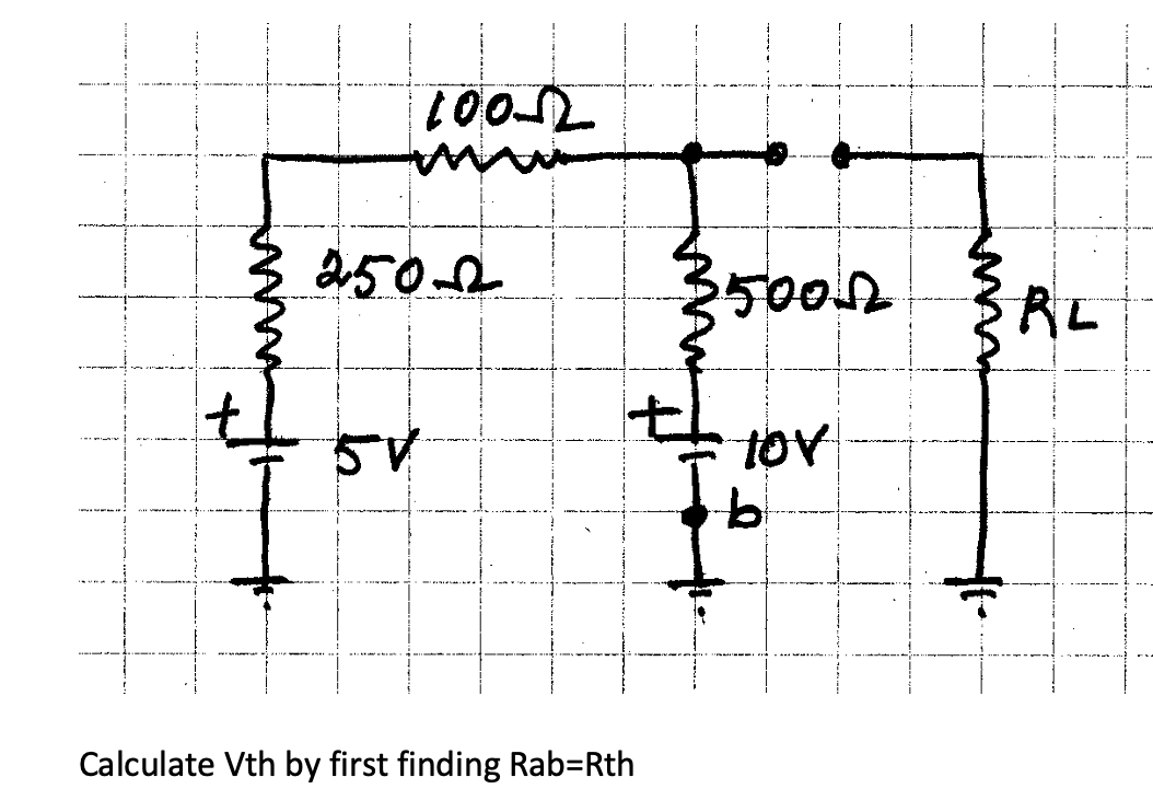 Solved 10o2 2502 35001 RL SV tov bl + + 바 It Calculate Vth | Chegg.com
