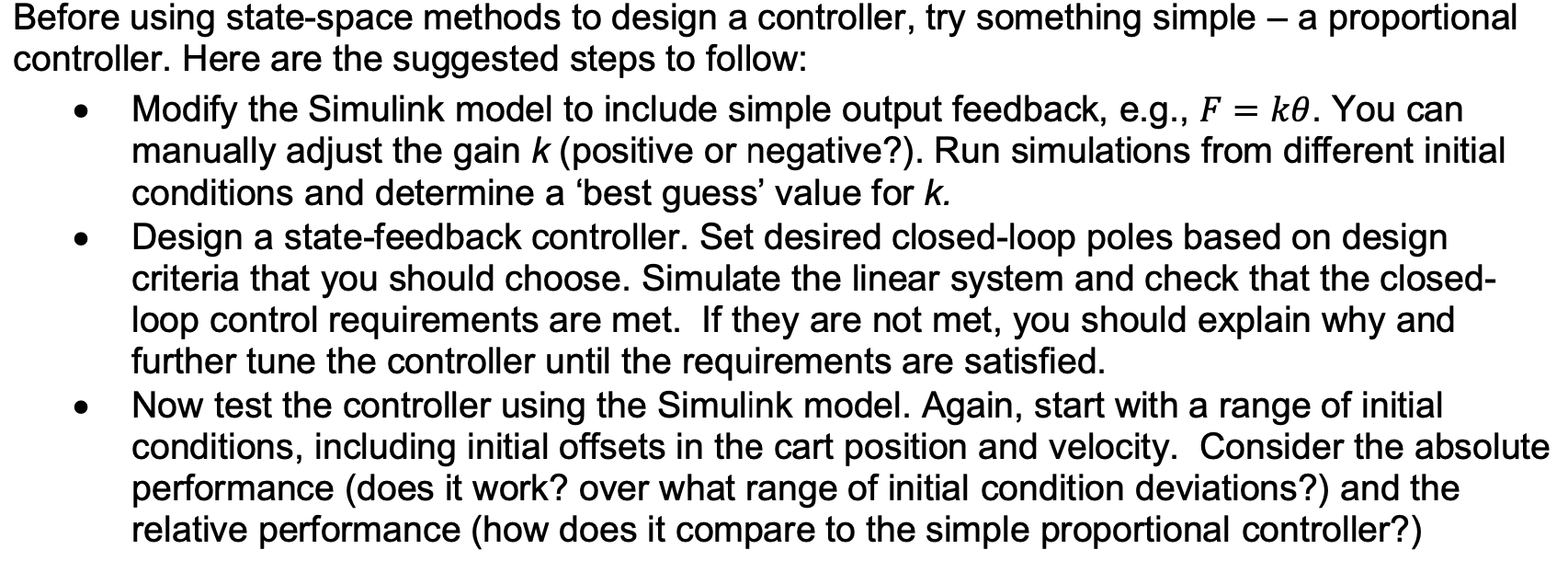 Solved Inverted pendulum The general control aim is to | Chegg.com