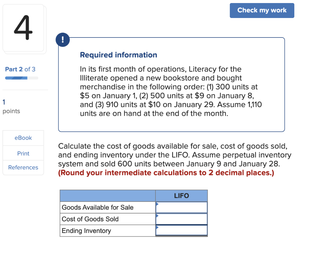 Solved Required information In its first month of | Chegg.com