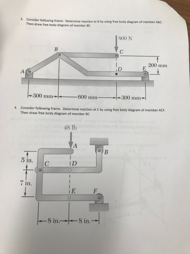 Solved Statics problems both are frames I think I solved 3 | Chegg.com