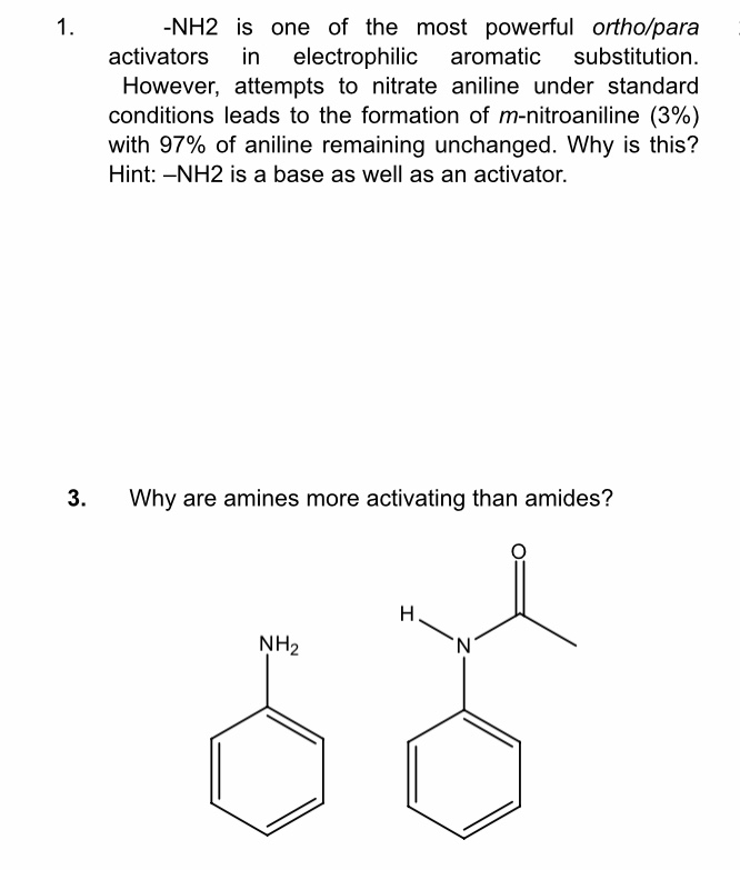 Solved -NH2 is one of the most powerful ortho/para | Chegg.com