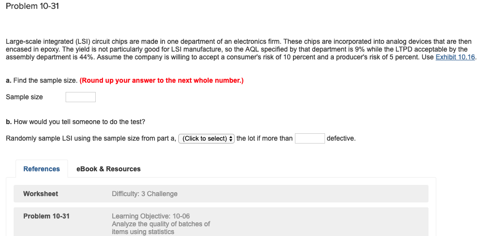 Solved Problem 10-31 Large-scale integrated (LSI) circuit | Chegg.com