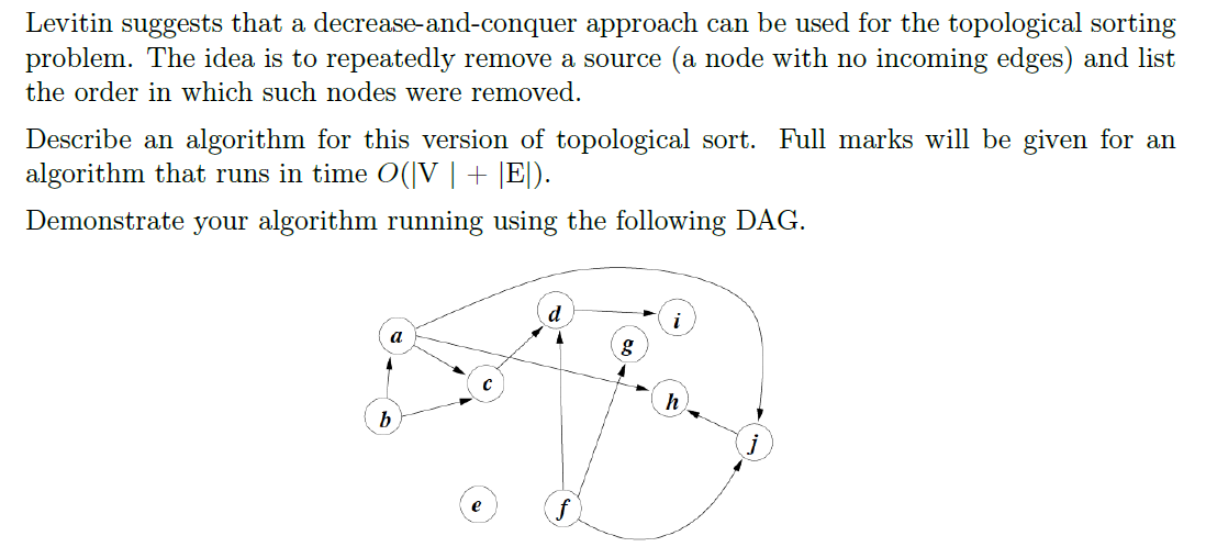 Solved Levitin suggests that a decrease-and-conquer approach | Chegg.com
