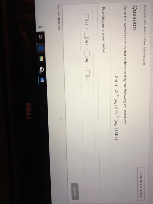 Solved Interpret Cell Notation to Describe a Reaction | Chegg.com