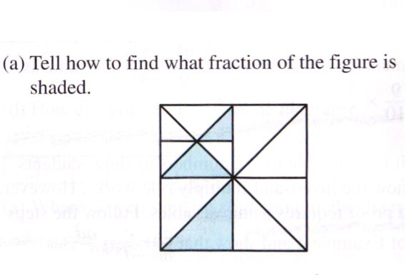 Solved (a) Tell how to find what fraction of the figure is | Chegg.com