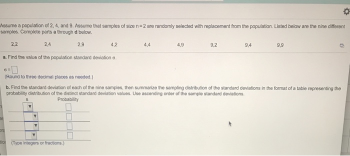 Solved Assume A Population Of 2 4 And 9 Assume That 