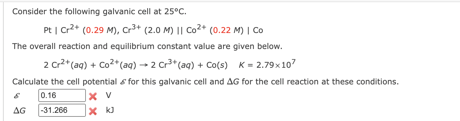 Solved Consider the following galvanic cell at \\( | Chegg.com