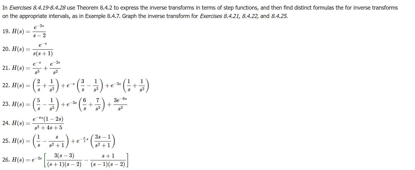 Solved In Exercises 8.4.19-8.4.28 use Theorem 8.4.2 to | Chegg.com