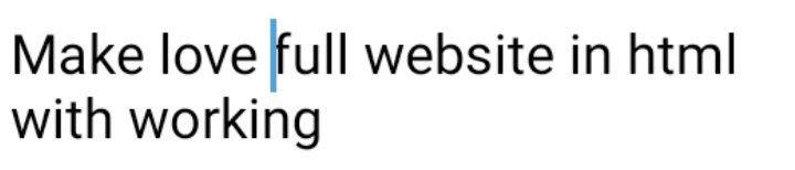 Solved Make love full website in html with working | Chegg.com