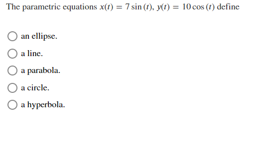 Solved Find the rectangular equation of the plane curve with | Chegg.com